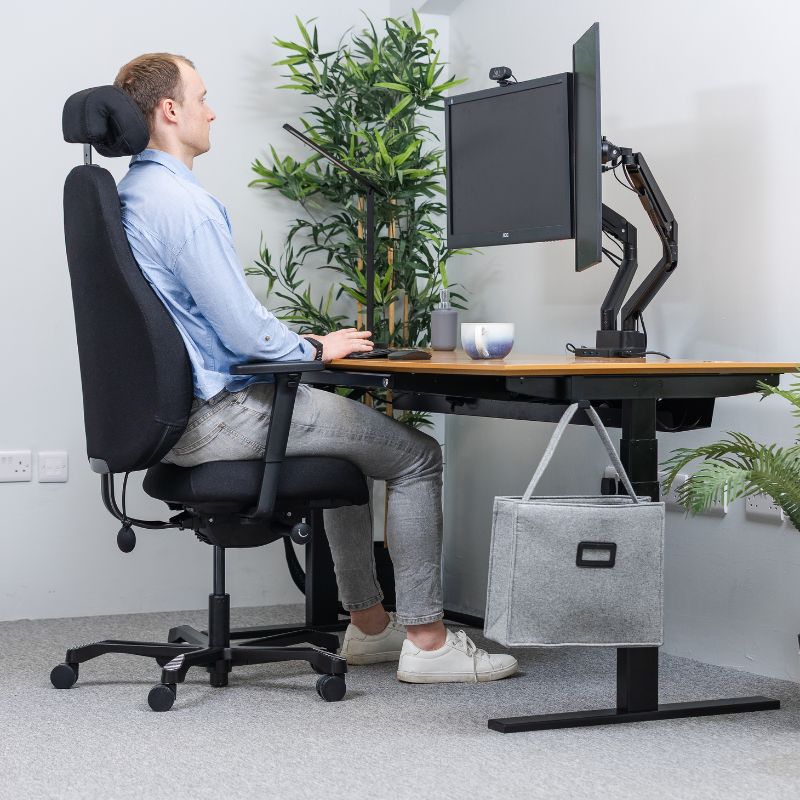 ErgoDock K62 | Dual Monitor Arm with Built-In Docking Station | KOS.ie
